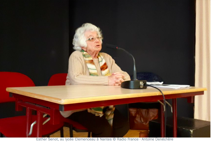Esther Senot rescapée d’Auschwitz témoigne devant les élèves du lycée ...